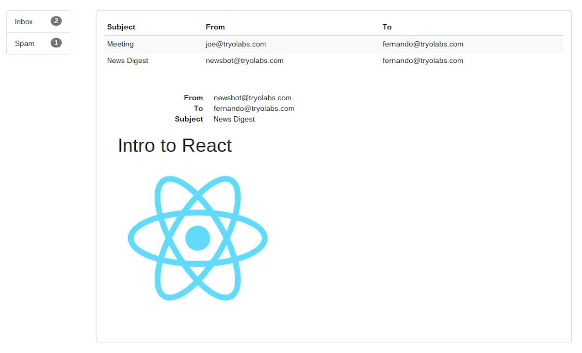 React Examples: Mailbox | Tryolabs